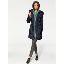 Heine Damen Parka, blau, Gr. 36, unifarben, 90% Polyester, 10% Polyamid, 90% Polyester, 10% Polyamid, Füllung:100% Polyester, Jacken