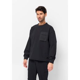 Jack Wolfskin Herren Rundhalspullover "WANDERMOOD PULLOVER M", schwarz, Gr. XXL, 1. OBERSTOFF 93% POLYAMID, 7% ELASTHAN 2. OBERSTOFF 100% POLYAMID 3.