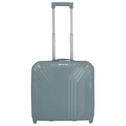 Hartschalen-Trolley Travelite "ELVAA Business-Trolley" Gr. B/H/T: 44 cm x 42 cm x 23 cm 30 l, blau (blaugrau) Koffer Reisegepäck Handgepäck-Koffer Trolley-Aufsteck-System TSA Schloss