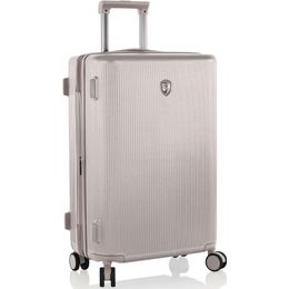 Hartschalen-Trolley Heys "Earthtone, 66 cm" Gr. B/H/T: 43 cm x 66 cm x 27 cm 76 l, beige (atmosphere) Koffer Reisegepäck mittel groß TSA Schloss Volumenerweiterung