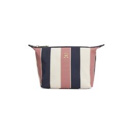 Kulturbeutel Tommy Hilfiger "Women POPPY WASHBAG STRIPE Washbag" Gr. B/H/T: 27 cm x 17 cm x 12 cm, beige Damen Taschen Tasche Reise