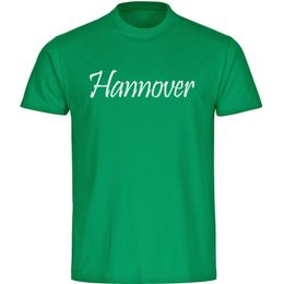 multifanshop® Herren T-Shirt - Hannover - Schriftzug - Druck weiß