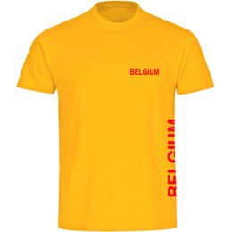 multifanshop® Kinder T-Shirt - Belgium - Brust & Seite - Druck rot