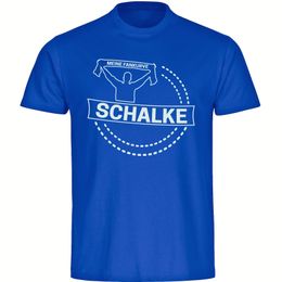 multifanshop® Herren T-Shirt - Schalke - Meine Fankurve - Druck weiß