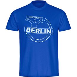 multifanshop® Kinder T-Shirt - Berlin blau - Meine Fankurve - Druck weiß