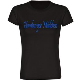 multifanshop® Kinder T-Shirt - Hamburg - Hamburger Mädchen - Druck blau