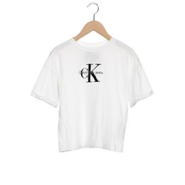 Calvin Klein Damen T-Shirt, weiß, Gr. 122