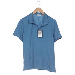 hessnatur Herren Poloshirt, blau, Gr. 56