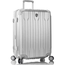 Hartschalen-Trolley Heys "Xtrak, 66 cm" Gr. B/H/T: 45 cm x 66 cm x 30 cm 77 l, silberfarben (silver) Koffer Reisegepäck mittel groß TSA Schloss Volumenerweiterung