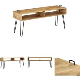 The Living Store TV-Schrank Mangoholz Massiv 110 x 35 x 45 cm - TV-Möbel