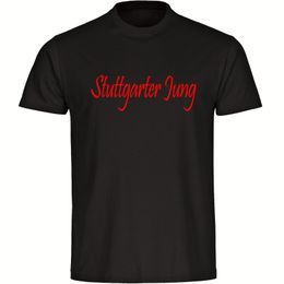 multifanshop® Kinder T-Shirt - Stuttgart - Stuttgarter Jung - Druck rot