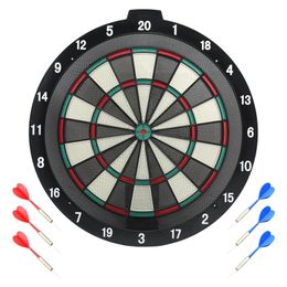 BEST Sporting Safety Dartboard aus Kunststoff mit 6 Sicherheitspfeilen plus Ersatzspitzen, 46 cm