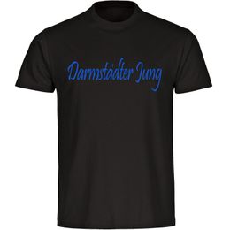 multifanshop Herren T-Shirt - Darmstadt - Darmstädter Jung - Druck blau - Männer