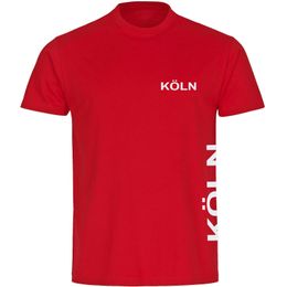 multifanshop® Kinder T-Shirt - Köln - Brust & Seite - Druck weiß