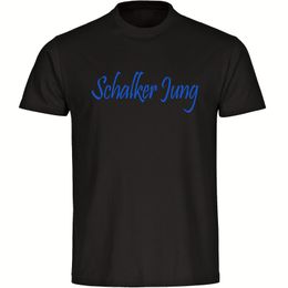 multifanshop® Herren T-Shirt - Schalke - Schalker Jung - Druck blau