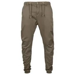 Jogginghose Urban Classics "Urban Classics Herren Stretch Jogging Pants" Gr. XL, US-Größen, grün (olive) Herren Hosen