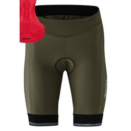 Fahrradhose Gonso "SITIVO W 0" Gr. 38, Normalgrößen, grün (rot) Damen Hosen Radhose mit innovativem Sitzpolsterkonzept