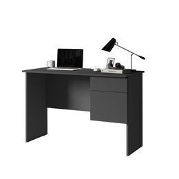 Schreibtisch Inosign "Essential, Schreibtisch, kleiner Computertisch, Bürotisch für Büro" Tische Gr. B/H/T: 110 cm x 75 cm x 50 cm, schwarz (anthrazit matt) mit 1 Tür,1 Schublade, Arbeitsplatte Breite 110 cm