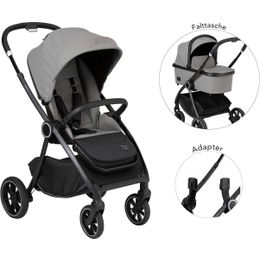 Kombi-Kinderwagen Hartan "Verso" grau (rock) Baby Kinderwagen Inkl. Adapter für Babyschale Gruppe 0