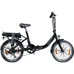 Zündapp E-Bike ZÜNDAPP "Z110" E-Bikes Gr. 33 cm, 20 Zoll (50,80 cm), schwarz Pedelec, Elektrofahrrad für Damen u. Herren, Klapprad