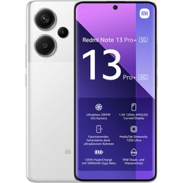 Xiaomi Smartphone "Redmi Note 13 Pro+ 5G 12+512GB" Mobiltelefone Gr. 512 GB, weiß (moonlight weiß)