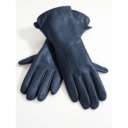 Lederhandschuhe Heine Gr. 7,5, blau (marine) Damen Handschuhe Handschuh