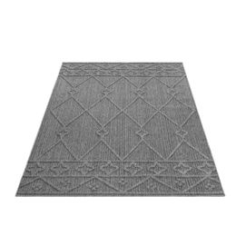 Outdoorteppich Ayyildiz Teppiche "PATARA 4955" Teppiche Gr. B/L: 240 cm x 340 cm, 8 mm, 1 St., grau (grey) Pflegeleicht Strapazierfähig In- und Outdoor geeignet