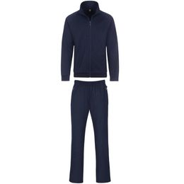 Jogginganzug TRIGEMA "TRIGEMA Jogginganzug" Gr. L, blau (navy) Herren Sportanzüge