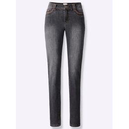 5-Pocket-Jeans Casual Looks Gr. 19, Kurzgrößen, schwarz (anthrazit, grey, denim) Damen Jeans