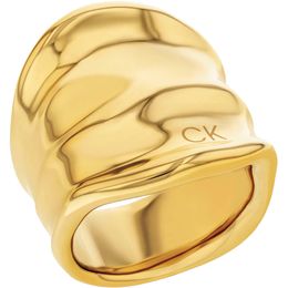 Fingerring Calvin Klein "ELEMENTAL, 35000645C,D,E,F, 35000646C,D,E,F" Fingerringe Gr. 54, Edelstahl, gelb (gelbgoldfarben) Damen