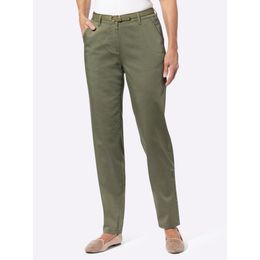 Chinohose Inspirationen Gr. 19, Kurzgrößen, grün (khaki) Damen Hosen