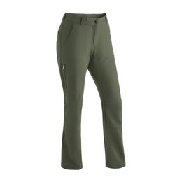 Funktionshose Maier Sports "Helga" Gr. 36, Normalgrößen, grün (moosgrün), Damen, 91% Polyester, 9% Elasthan, Hosen, warme Damen Outdoorhose, robuste Wanderhose, Regular Fit