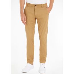 Chinohose Tommy Jeans "TJM SCANTON CHINO PANT" Gr. 30, Länge 36, grün (classic khaki) Herren Hosen mit Markenlabel