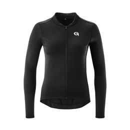 Radtrikot Gonso "SITIVO TRIKOT LONGSLEEVE W" Gr. 34, schwarz Damen Trikots Fahrradtrikot langarm, Full-Zip Trikot, Tight Fit