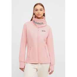 Sweatjacke Bench. "HAYLO", Damen, Gr. 38, rosa (rose), Sweatware, Obermaterial: 60% Baumwolle, 40% Polyester, unifarben, casual, figurbetont, Sweatjacken