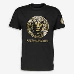 TK Maxx Schwarzes T-Shirt mit goldfarbenen Aufdrucken