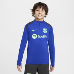 FC Barcelona Strike Third Nike Dri-FIT Fußball-Drill-Oberteil für ältere Kinder - Blau