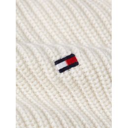 Strickjacke Tommy Hilfiger "RIB COTTON ZIP THROUGH" Gr. XL, weiß (ivory) Herren Strickjacken in Rippenoptik, Reißverschluss, Stehkragen, Logostickerei