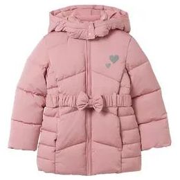 Tom Tailor Mädchen Puffer Jacke mit Gürtel, rot, Uni, Gr. 128/134