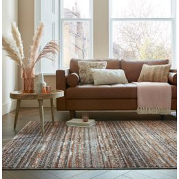 Teppich FLAIR RUGS "Camino Abstraktes" Teppiche Gr. B/L: 80 cm x 140 cm, 8 mm, 1 St., orange Abstraktes Teppich