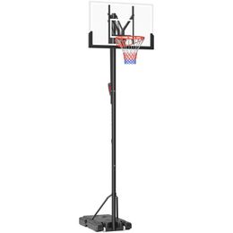 Sportnow - Basketballkorb 235-305 cm höhenverstellbar, Basketballständer, Basketballanlage mit Ständer, Rollen, für Outdoor, Stahl