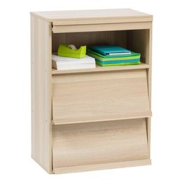 IRIS OHYAMA - Möbel, Bücherregal, Aufbewahrungsregal, 3 Klapptüren, Design, Modern, Mehrzweck, Büro, Schlafzimmer, Wohnzimmer - Flap Rack CHR-3