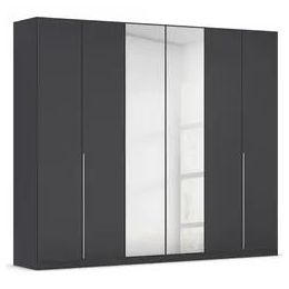 Drehtürenschrank Rauch "Kleiderschrank Schrank Garderobe AGORDO mit Dekor- oder Hochglanzfront" Schränke Gr. B/H/T: 271 cm x 229 cm x 54 cm, 6 St., grau (graumetallic) durchdachte Innenausstattung, in 6 Breiten und 2 Höhen MADE IN GERMANY