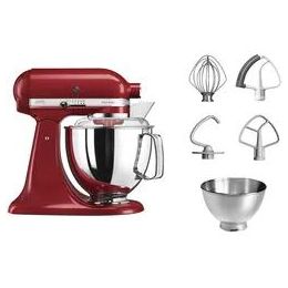 KitchenAid Küchenmaschine "5KSM175PSEER EMPIRE ROT" Küchenmaschinen mit Zubehör im Wert von ca. 112,-€ UVP rot (empire rot)