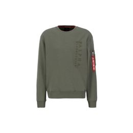 Sweater Alpha Industries "Alpha Industries Men - Sweatshirts EMB Sweater" Gr. L, grün (dark olive) Herren Sweatshirts