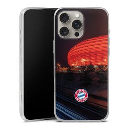 DeinDesign iPhone 16 Pro Max Handy Silikon H&uuml;lle Case transparent Handyh&uuml;lle Fc Bayern M&uuml;nchen Stadium Fcb Silikon Case