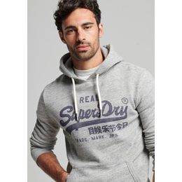 Kapuzensweatshirt Superdry "VINTAGE VL HOOD" Gr. S, grau (athletic grey) Herren Sweatshirts