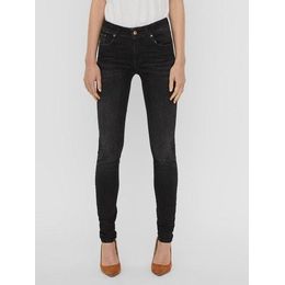 Véro Moda Skinny-fit-Jeans VERO MODA "VMLUX MR SLIM JEANS" Gr. L (40), Länge 30, schwarz (black) Damen Jeans 5-Pocket-Jeans