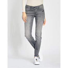 Skinny-fit-Jeans Gang "94NELE" Gr. 28 (36), N-Gr, grau (dust grey was) Damen Jeans