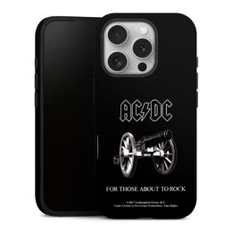 DeinDesign iPhone 16 Pro Handy Panzer Handyh&uuml;lle robuste Outdoor H&uuml;lle Schutzh&uuml;lle gl&auml;nzend Music Acdc Merchandise Tough Case